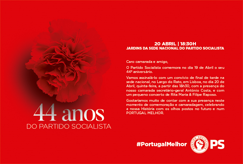 44 anos do PS | Partido Socialista